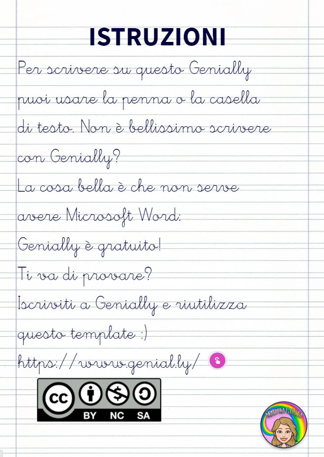 Foglio a righe di terza editabile | Maestra Giulia